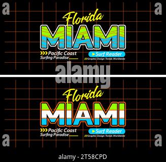 Florida urban line lettering sports style vintage college, typography ...