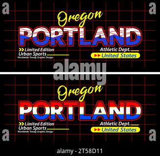 City of Portland lettering design. Portland, Oregon typography design ...