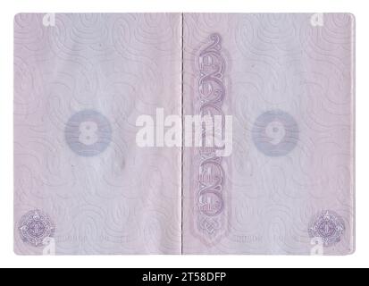 Blank passport pages on white Stock Photo - Alamy
