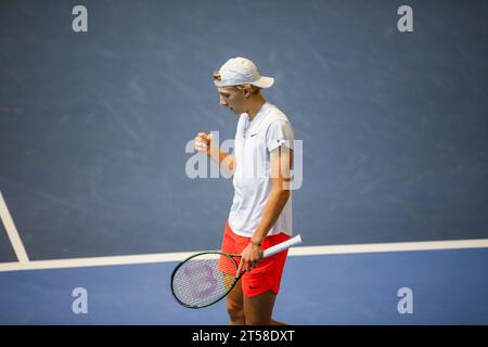 Bergamo, Italy. 03rd Nov, 2023. Mark Lajal (EST) during ATP Challenger ...