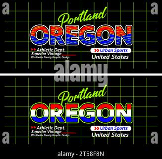 City of Portland lettering design. Portland, Oregon typography design ...