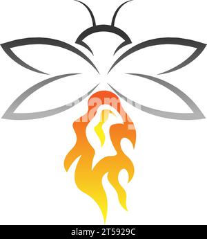 Firefly, fireflies logo design illustration Stock Vector Image & Art ...