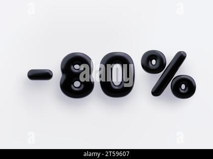 Black 3D discount sign minus 70 percent on a white background Stock ...