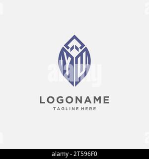 Initial YU logo, clean and modern architectural and construction logo ...