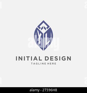 YL monogram initial logo with clean modern shield icon design ...
