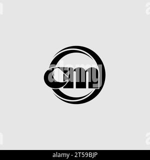 Initial CM circle round line logo, abstract company logo design ideas ...