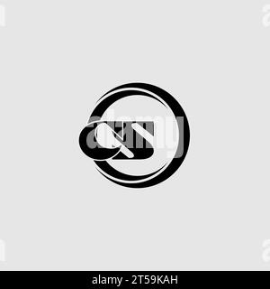letter cs simple linked font logo vector Stock Vector Image & Art - Alamy