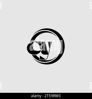 Initial CY circle round line logo, abstract company logo design ideas ...