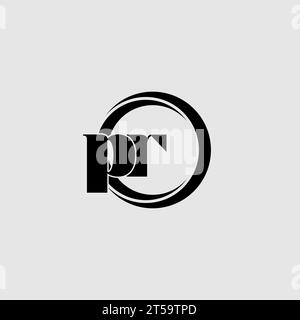 letter pr linked simple line geometric logo vector Stock Vector Image ...