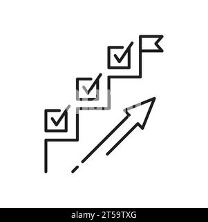 Target plan done icon. Outline target plan done vector icon color flat ...