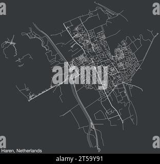 Street roads map of HAREN, NETHERLANDS Stock Vector Image & Art - Alamy