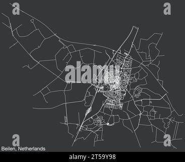 Street roads map of BEILEN, NETHERLANDS Stock Vector Image & Art - Alamy