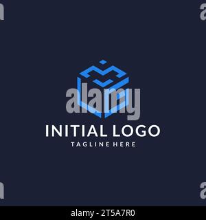 LG logo hexagon designs, best monogram initial logo with hexagonal shape design ideas ...