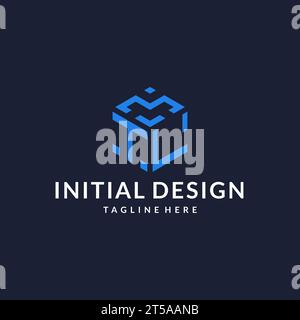TL initial monogram logo with hexagonal shape and swoosh design ideas ...