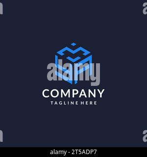 YA initial monogram logo with hexagonal shape style, real estate logo design ideas inspiration ...