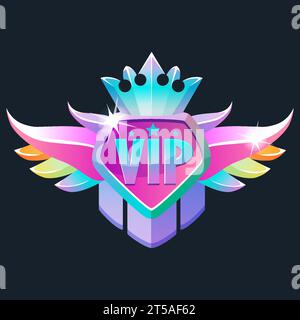 VIP badge with wings and crown Stock Vector Image & Art - Alamy