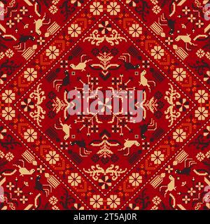 Polish folk art embroidery - traditional Polish pattern - wzory ...