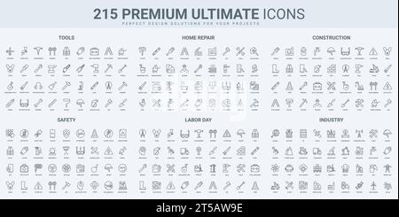 Inspection web icons in line style. Examination, testing, quality ...