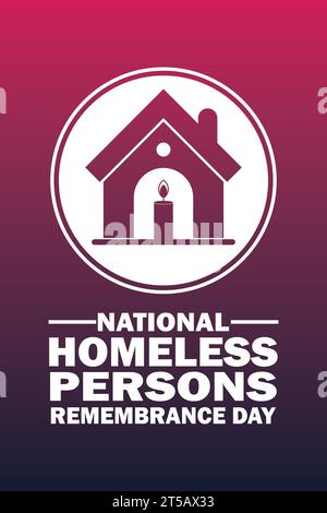National Homeless Persons Remembrance Day. Holiday concept. Template ...