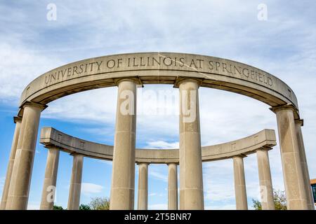 SPRINGFIELD, IL, USA - OCTOBER 18, 2023: he Colonnade on the campus of ...
