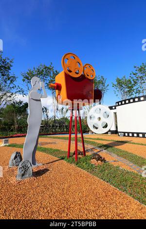 motion picture projection sculpture Stock Photo - Alamy
