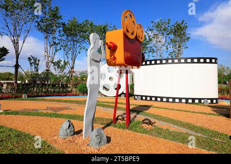 motion picture projection sculpture Stock Photo - Alamy