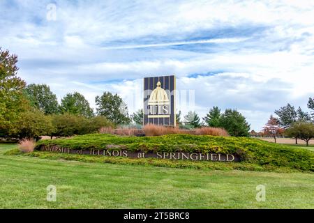 SPRINGFIELD, IL, USA - OCTOBER 18, 2023: he Colonnade on the campus of ...