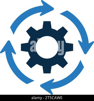 Executing, management, processing icon. Simple vector illustration for ...