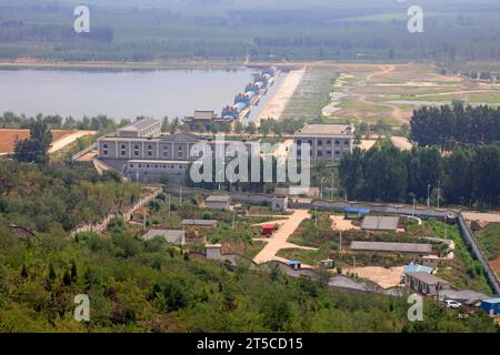 River levee construction landscape in Luan River, China Stock Photo - Alamy