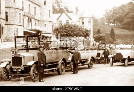 Charabanc at the Trossachs Hotel, Callander, Scotland, early 1900s ...