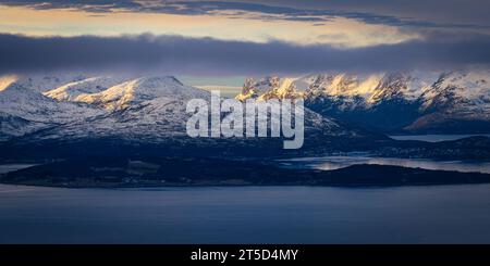 The mountains above the Norwegian city of Tromso Stock Photo - Alamy