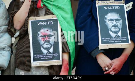 Palestine demonstration activist banner Petr Fiala prime minister of ...