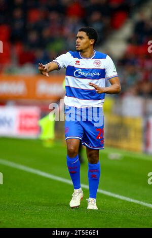 Reggie Cannon #20 of Queens Park Rangers during the Sky Bet ...
