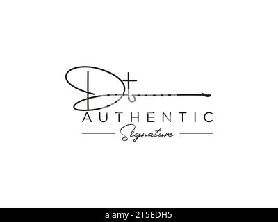 DT Signature Logo Template Vector Stock Vector Image & Art - Alamy