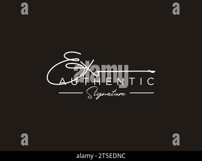 EX Letter Signature Logo Template elegant design logo. Hand drawn ...