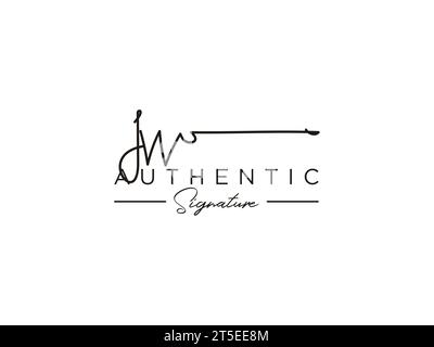 Letter JW Signature Logo Template Vector Stock Vector Image & Art - Alamy