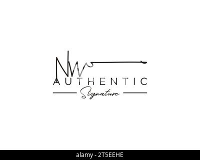 NW Signature Logo Template Vector Stock Vector Image & Art - Alamy