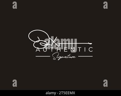 OX Signature Logo Template Vector Stock Vector Image & Art - Alamy