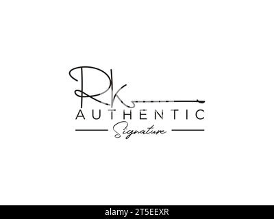 RK Letter Signature Logo Template elegant design logo. Hand drawn Calligraphy lettering Vector ...