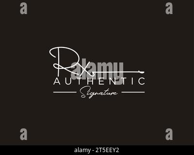RX Letter Signature Logo Template elegant design logo. Hand drawn ...