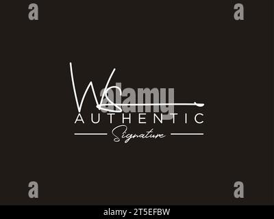 WS Signature Logo Template Vector Stock Vector Image & Art - Alamy