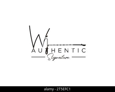 WJ Signature Logo Template Vector Stock Vector Image & Art - Alamy