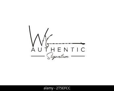 Initial Letter WR Logo - Handwritten Signature Logo - Simple Vector ...