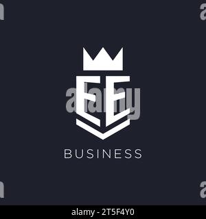 EE logo with shield and crown, monogram initial logo style vector file Stock Vector Image & Art ...