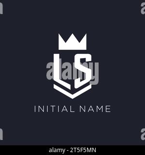 LS initial logo with shield and crown style design ideas Stock Vector Image & Art - Alamy