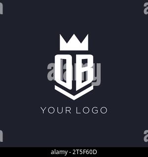 OB logo with shield and crown, monogram initial logo style vector file Stock Vector Image & Art ...