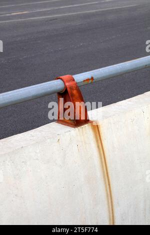 Steel pipe bridge railing Stock Photo - Alamy