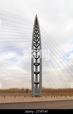 Bridge cable-stayed steel beam Stock Photo - Alamy