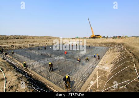 Rebar Engineering at a construction site, north china Stock Photo - Alamy