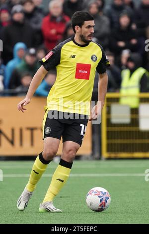 Anthony O'Connor of Harrogate Town in action during the Sky Bet League ...
